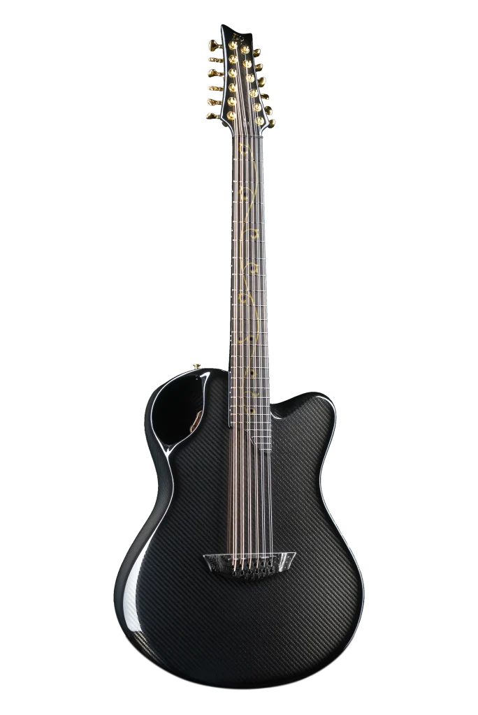 X20-12 String Black & Gold - Emerald Guitars