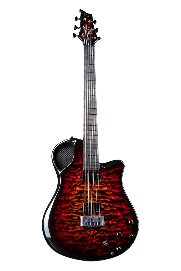 Virtuo Black Quilted Maple - Emerald Guitars