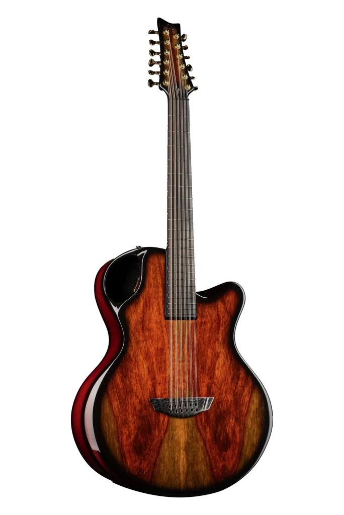 X30-12 String Candy Striped Padauk - Emerald Guitars