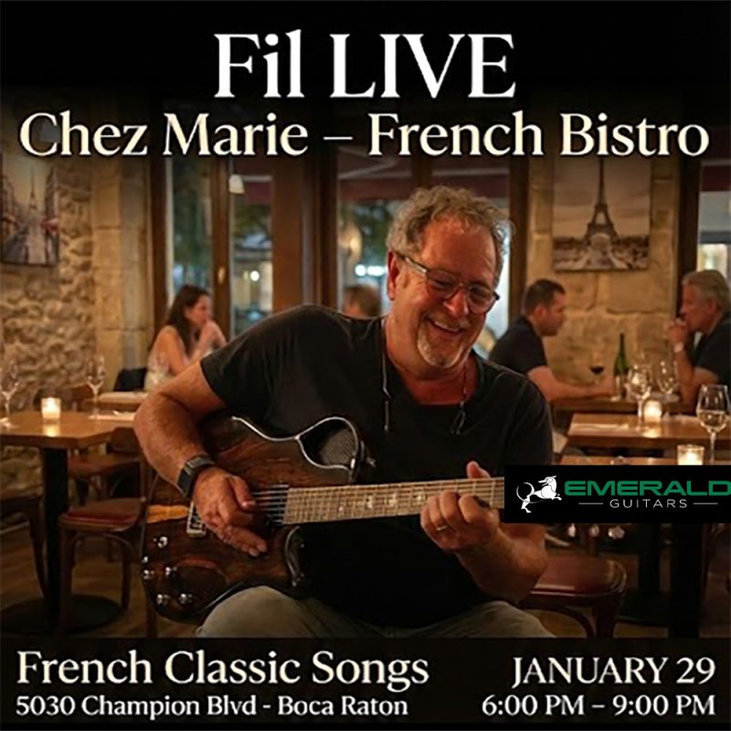 Chez Marie "French Bistro" event - Emerald Guitars